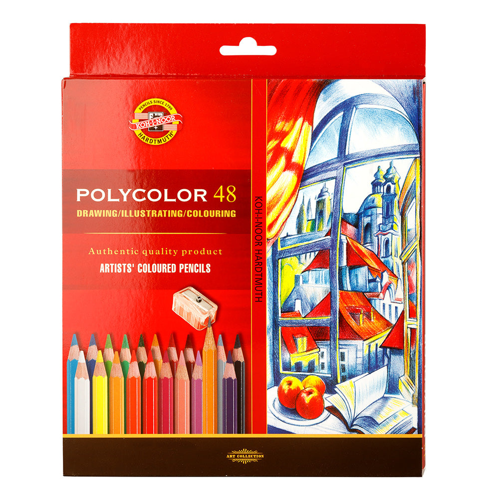KOH-I-NOOR POLYCOLOR ARTIST'S COLOURED PENCILS - ASSORTED - SET OF 48 ...