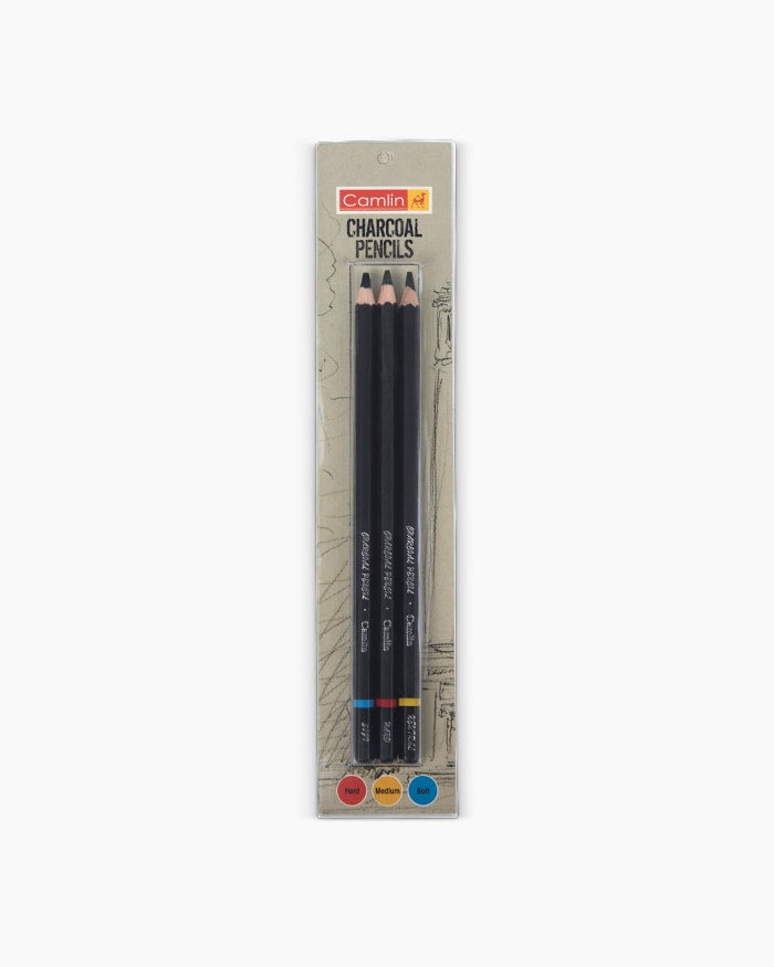 Camlin - Charcoal Pencils (Sets of 3) — Mango
