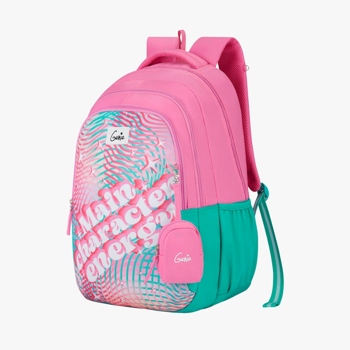 Genie Diva School Backpack With Premium Fabric - Teal (19") — Mango
