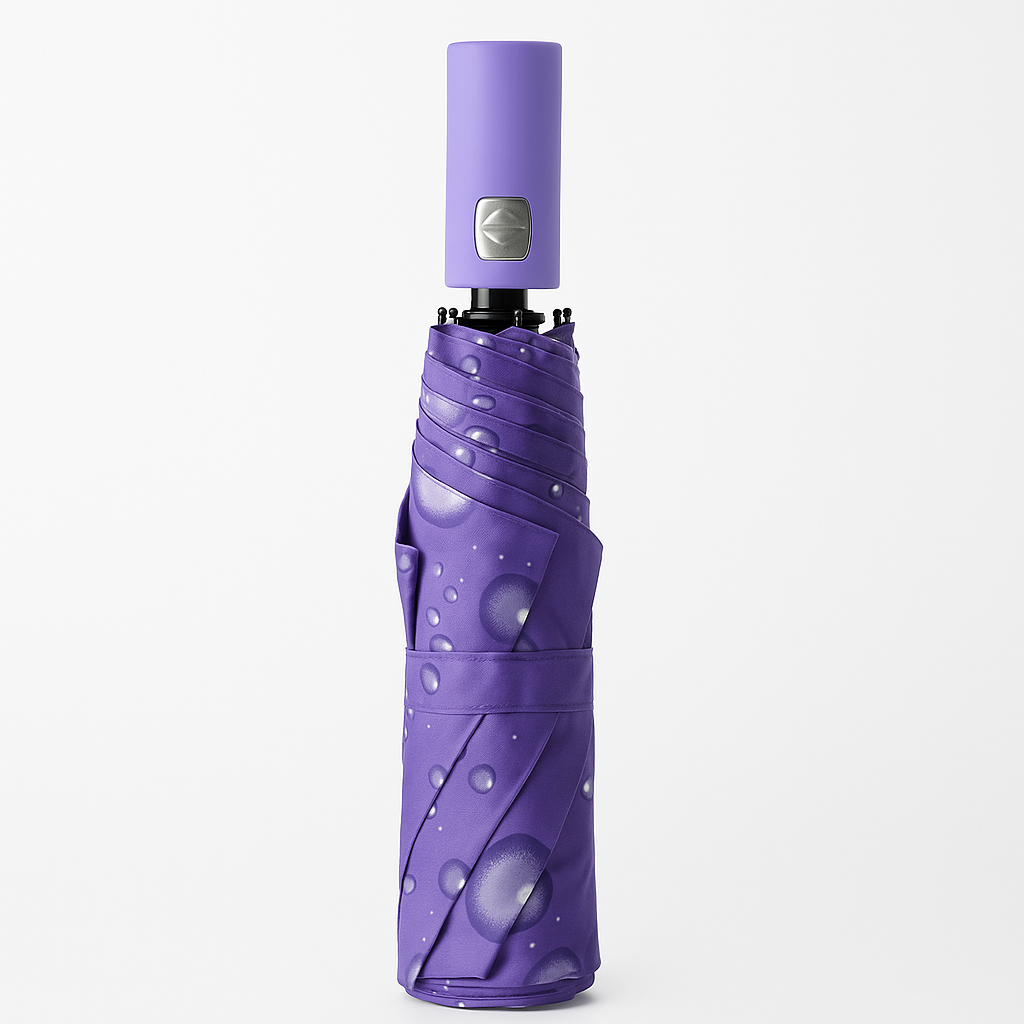 Happy Swan - Lavender Purple Droplet Illusion Umbrella With Cover — Mango
