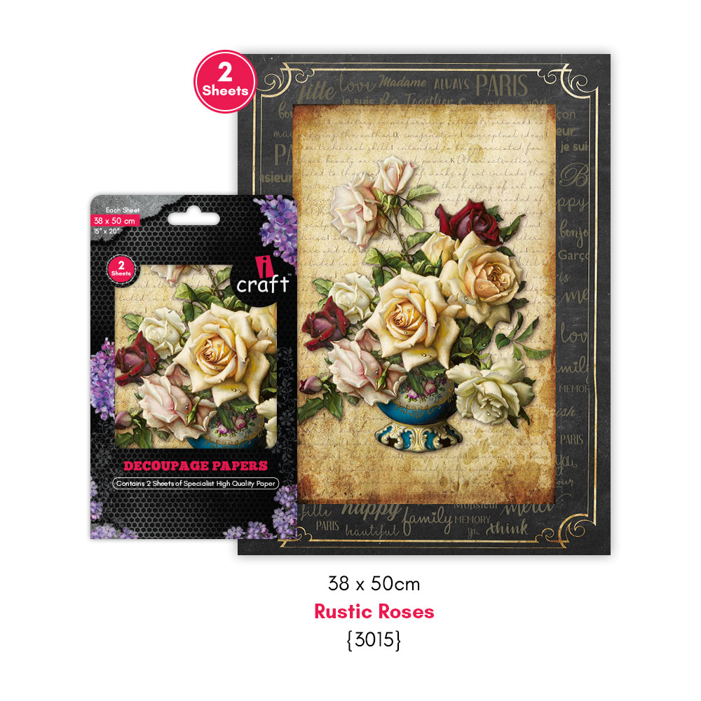 iCraft Decoupage Paper Pack (2 Sheets) — Mango