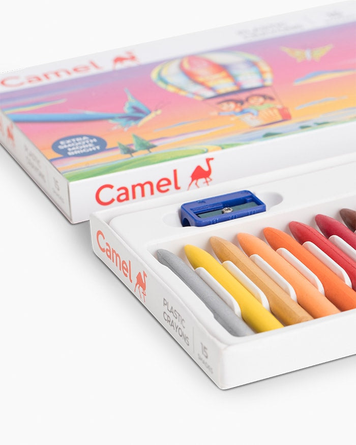 Camel - Plastic Round Crayons (15 Shades) — Mango
