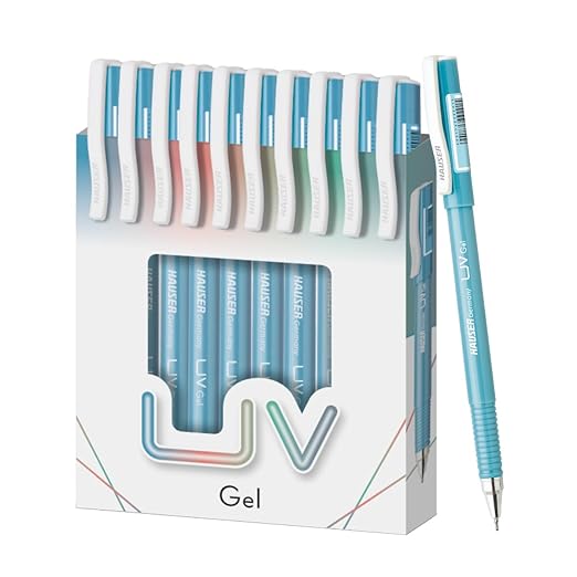 Hauser UV Waterproof Gel Pen - Set of 10 (Blue) — Mango