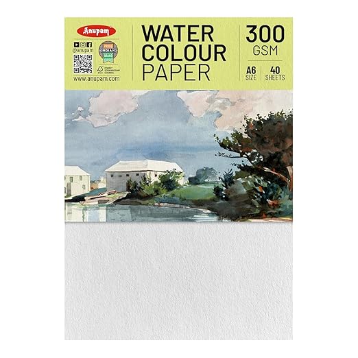 Anupam - Professional Watercolour Paper Cold Pressed Paper - 300 GSM ...