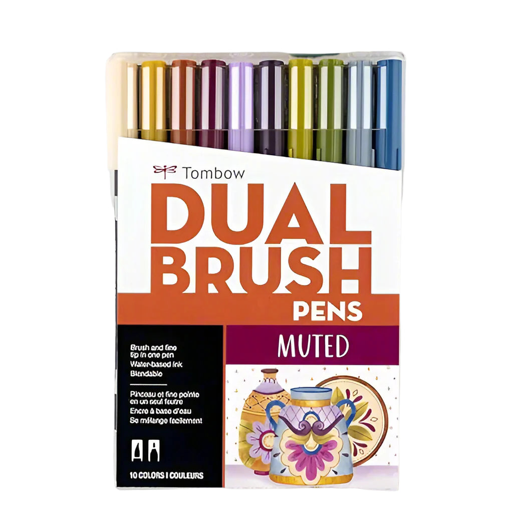 Tombow Dual Brush Pens Set of 10 (Muted) — Mango
