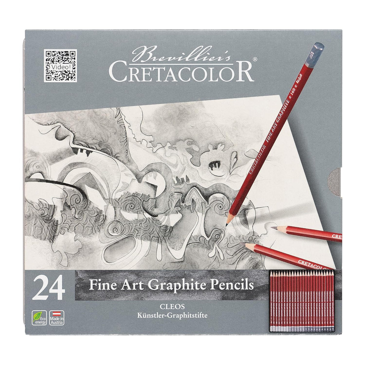 Cretacolor Fine Art Graphite Pencil Set – 24 Pieces — Mango