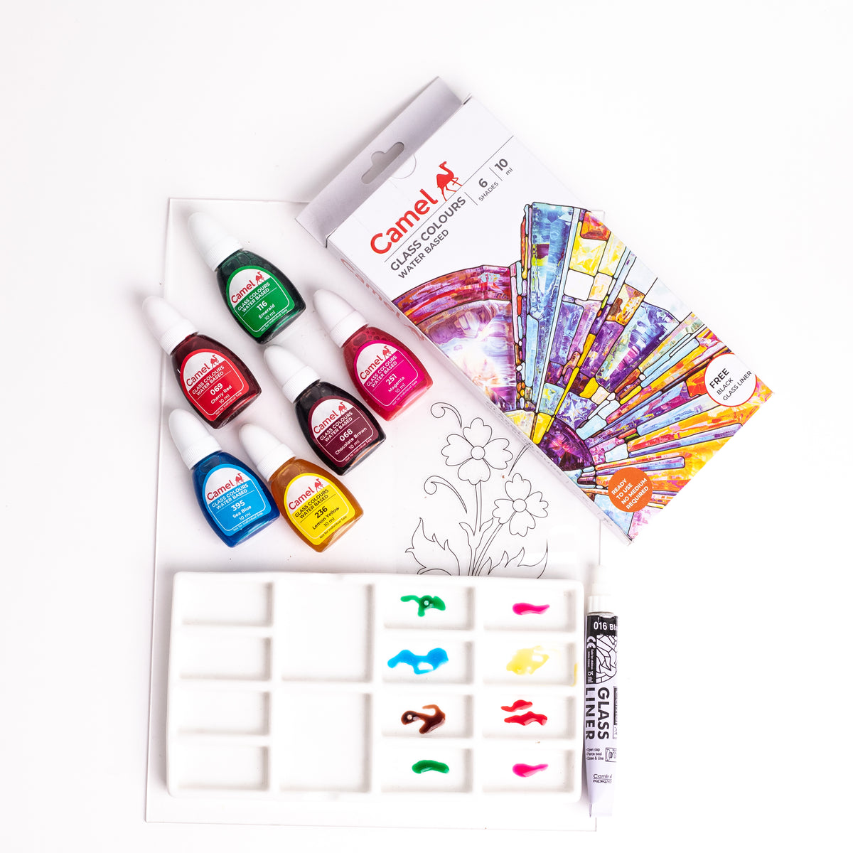 Camel Glass Colours - Set of 6 (Water based) — Mango