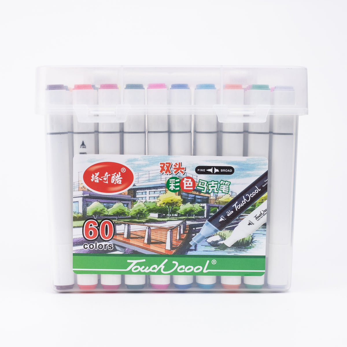 Touch Cool Dual Tip Art Marker Set of 60 — Mango