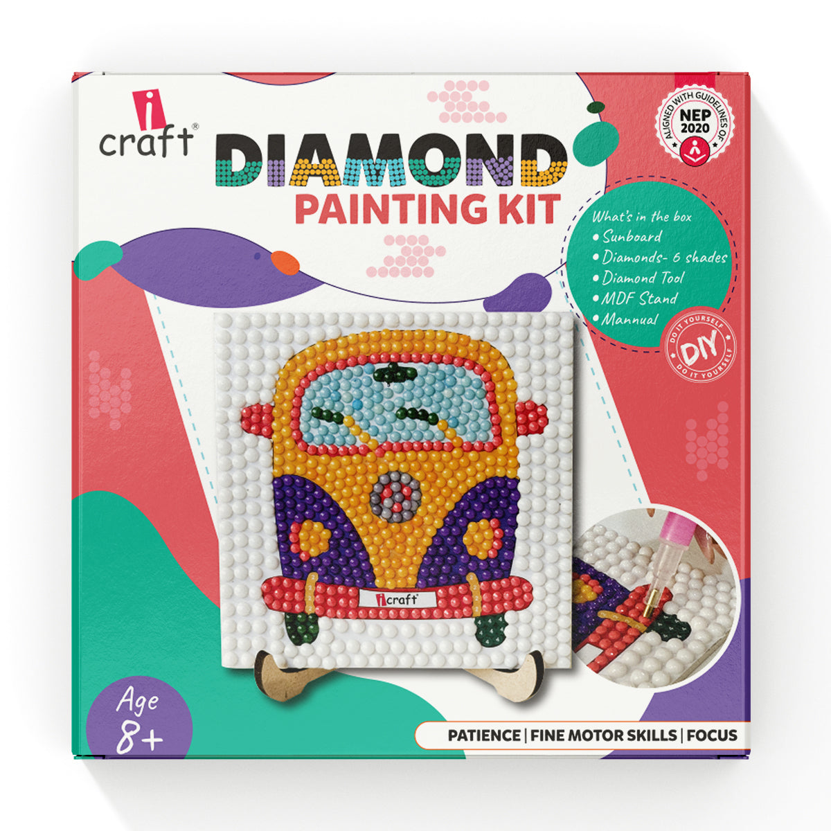 iCraft DIY Diamond Painting Kit for Kids — Mango