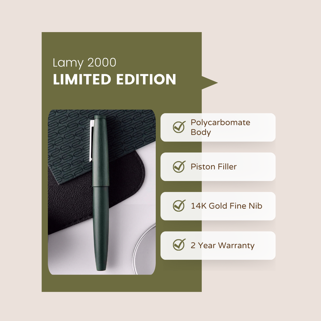 Lamy 2000 Limited Edition - Pine Green Fountain Pen. — Mango