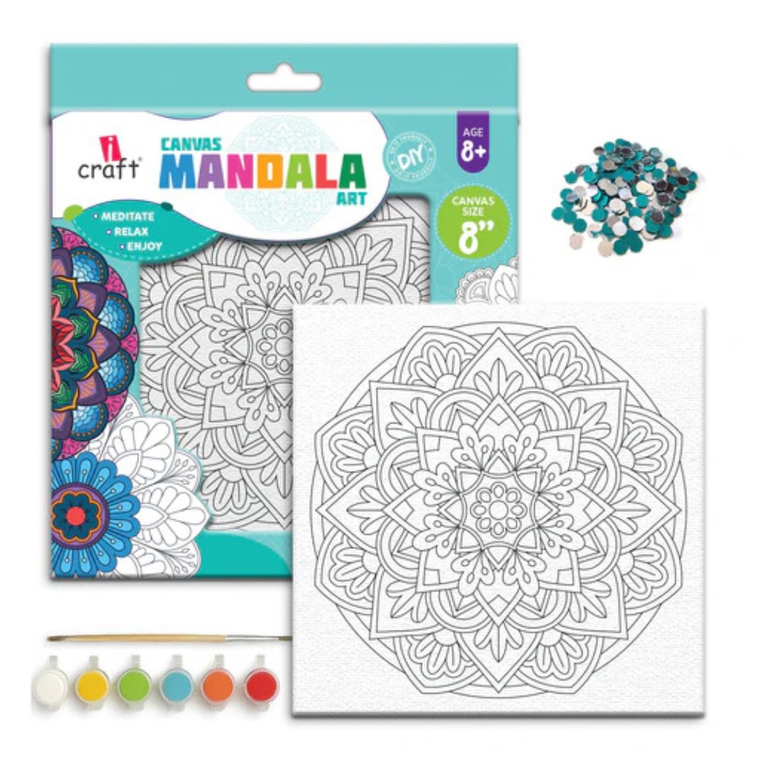 iCraft Canvas Mandala Art – Harmony Bloom Mandala 04 — Mango