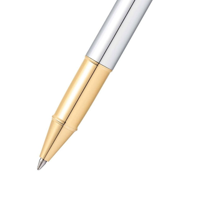 Sheaffer 9340 Rollerball Pen – Bright Chrome with Gold Tone Trim — Mango