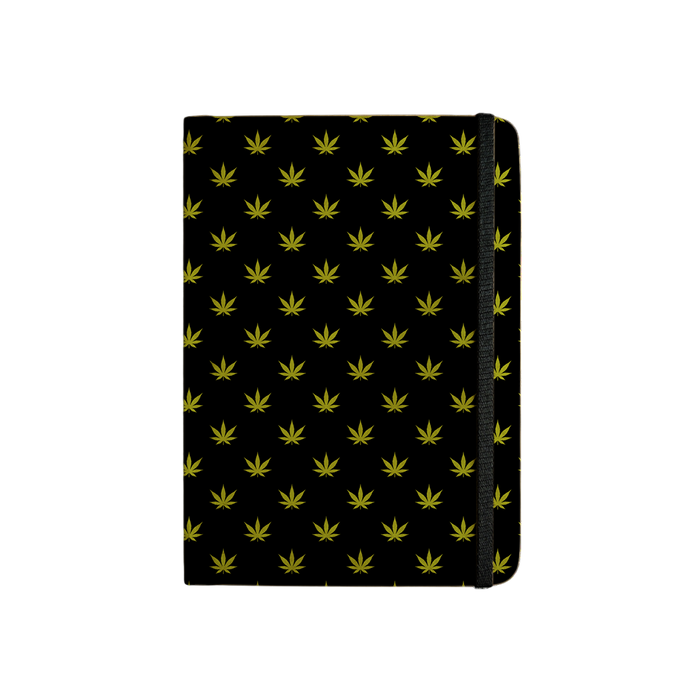 MOOCH – Weed Pattern A5 Notebook | Buff Cartridge | 120 GSM — Mango