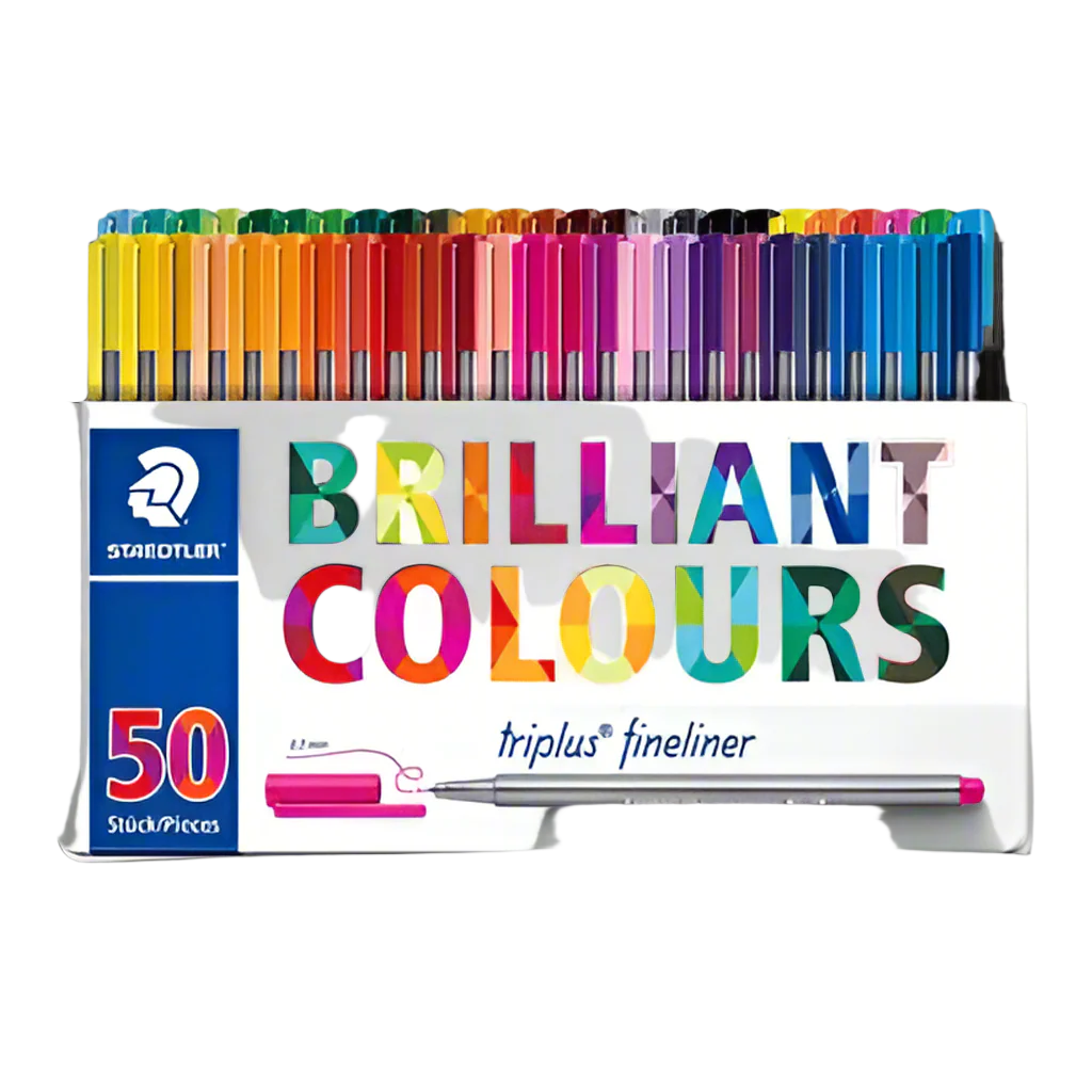Staedtler Triplus Fineliner Pens (50 Pen Set) — Mango
