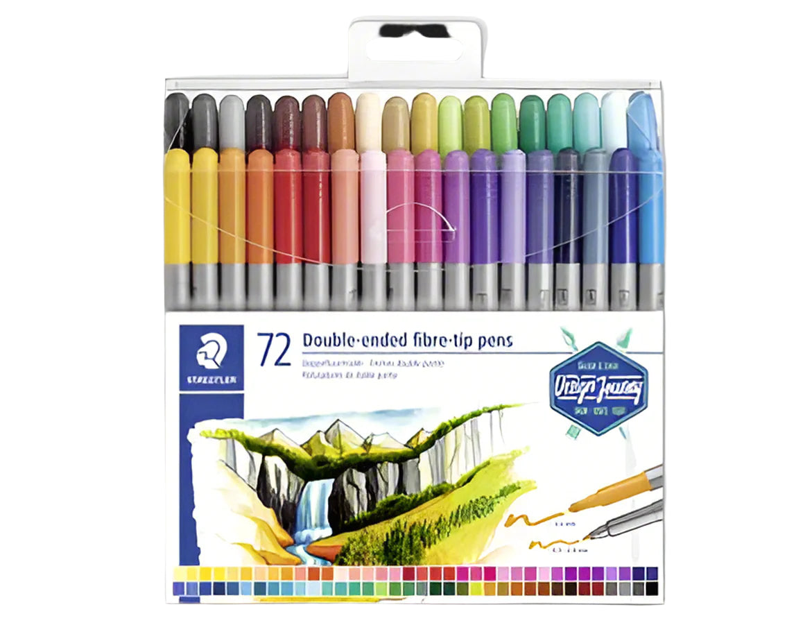 Staedtler Double-Ended Fibre Tip Pens (Set of 72) — Mango