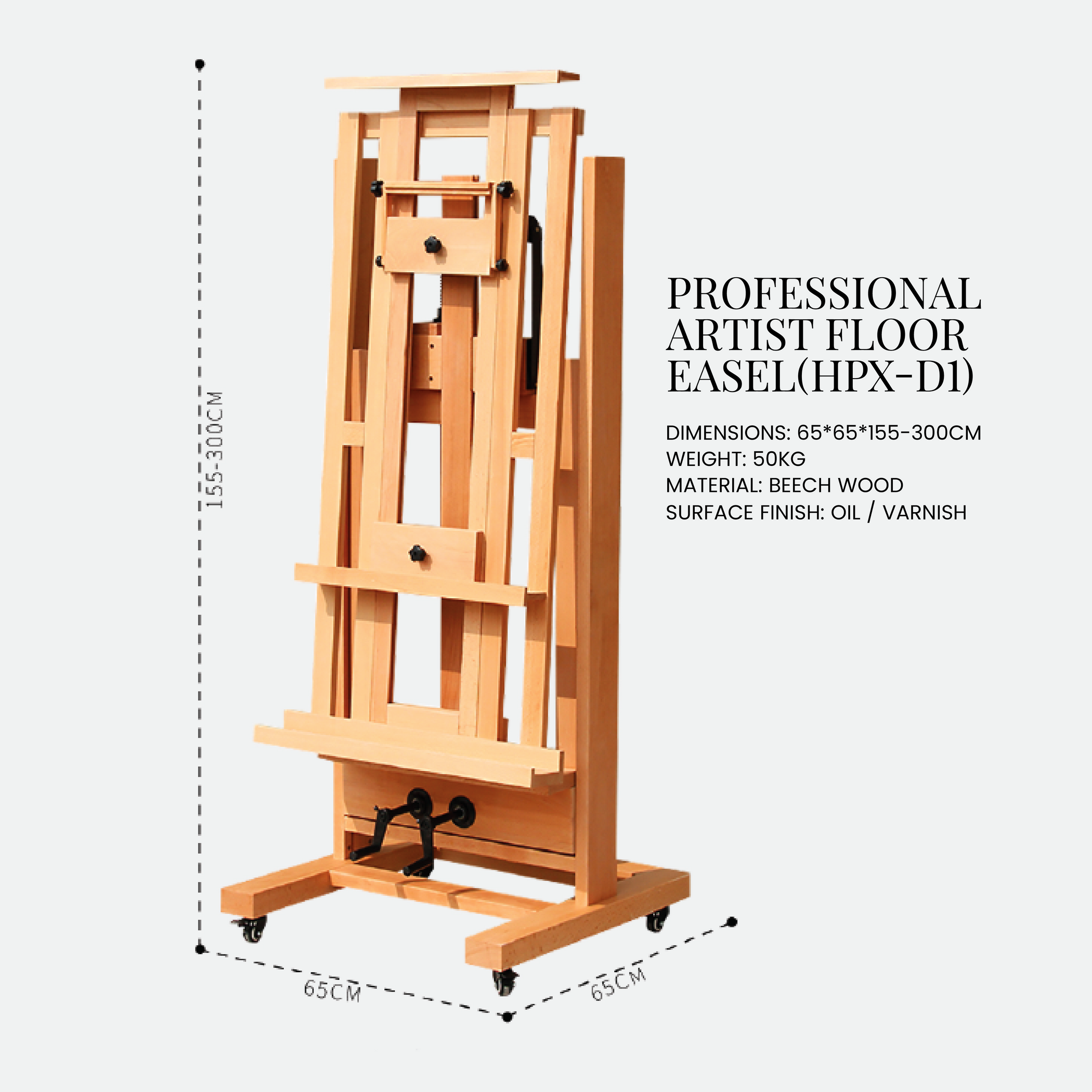 Professional Artist Floor Easel (HPX-D1) — Mango