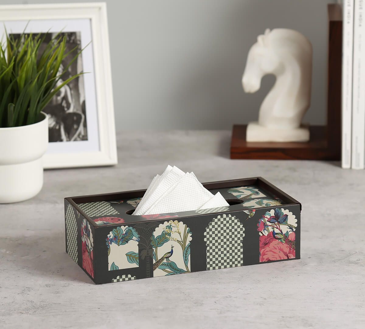 INDIA CIRCUS - Tissue Box Holder | Signature Windows — Mango