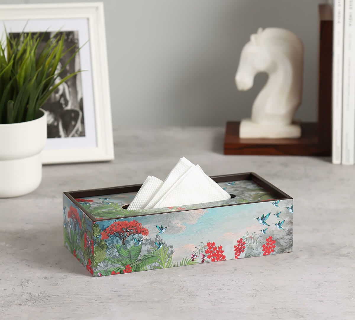 Buy INDIA CIRCUS - Tissue Box Holder | Tropical View - Mango Stationery